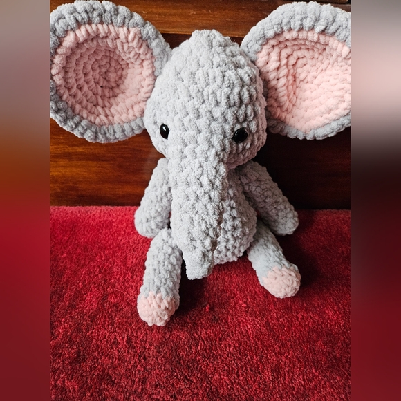 Hand Crafted | Toys | Crochet Gray Chunky Elephant Amigurumi Doll ...